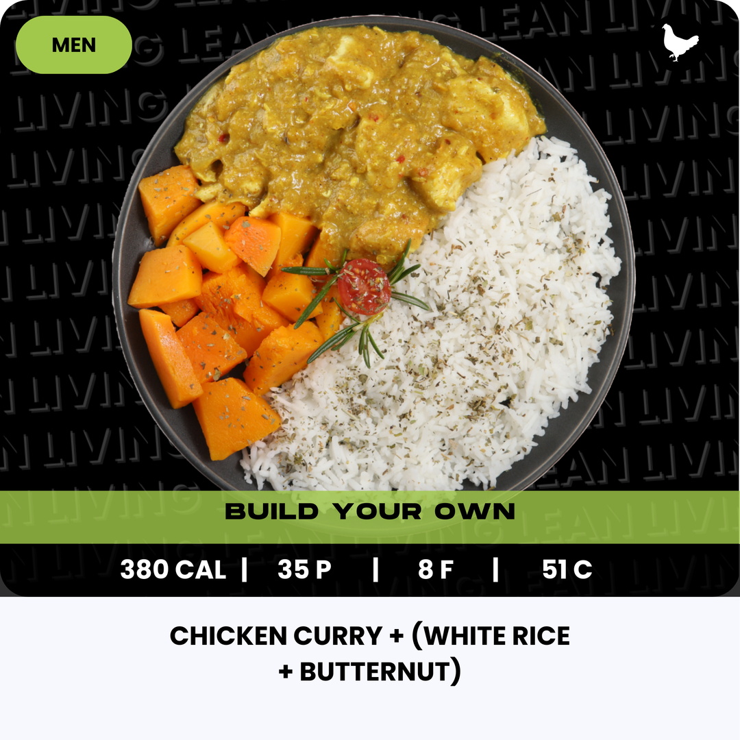 Chicken Curry + (white rice + butternut) - Lean Living | Easy Healthy ...